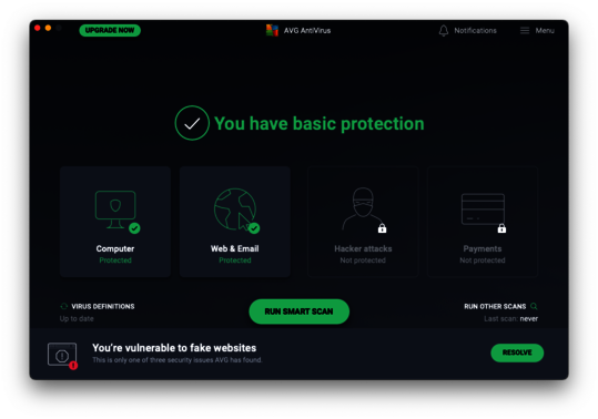 Prueba AVG Antivirus 20.7 para MacOS Sequoia (255402) | AV-TEST